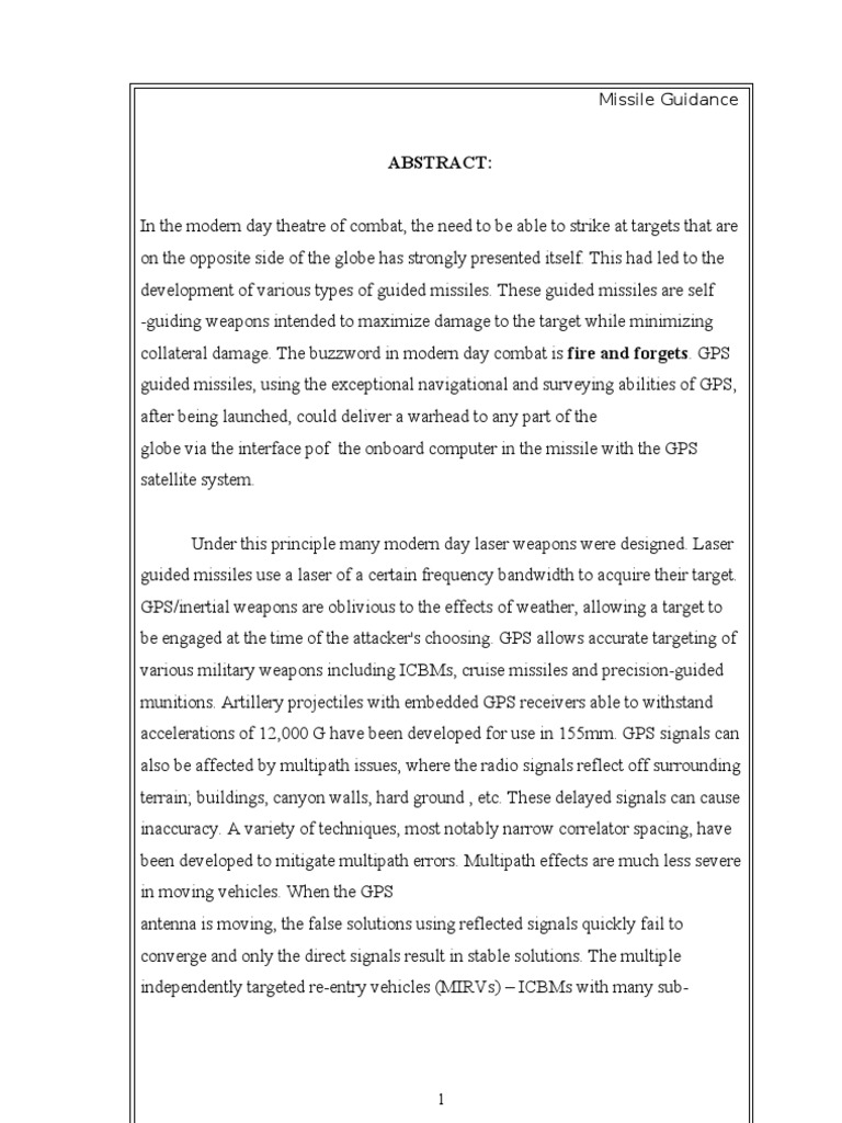 Missile Guidance | PDF | Inertial Navigation System | Global ...