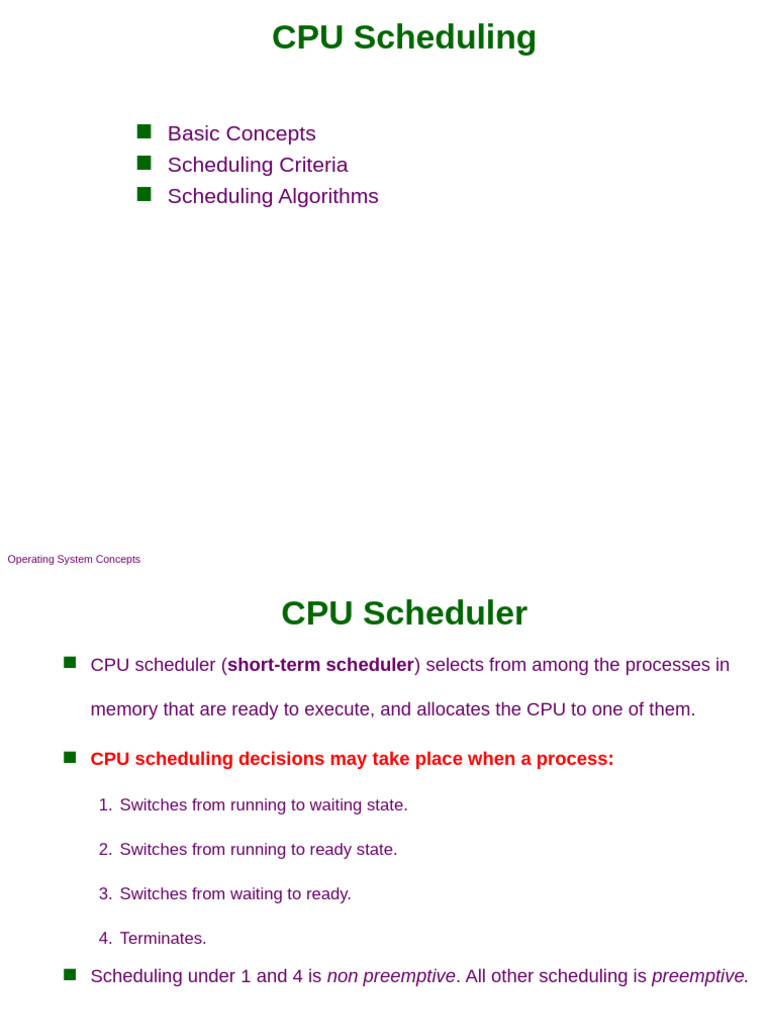 Unit-3 Cpu Scheduling MT | PDF | Scheduling (Computing) | Concurrency (Computer Science)