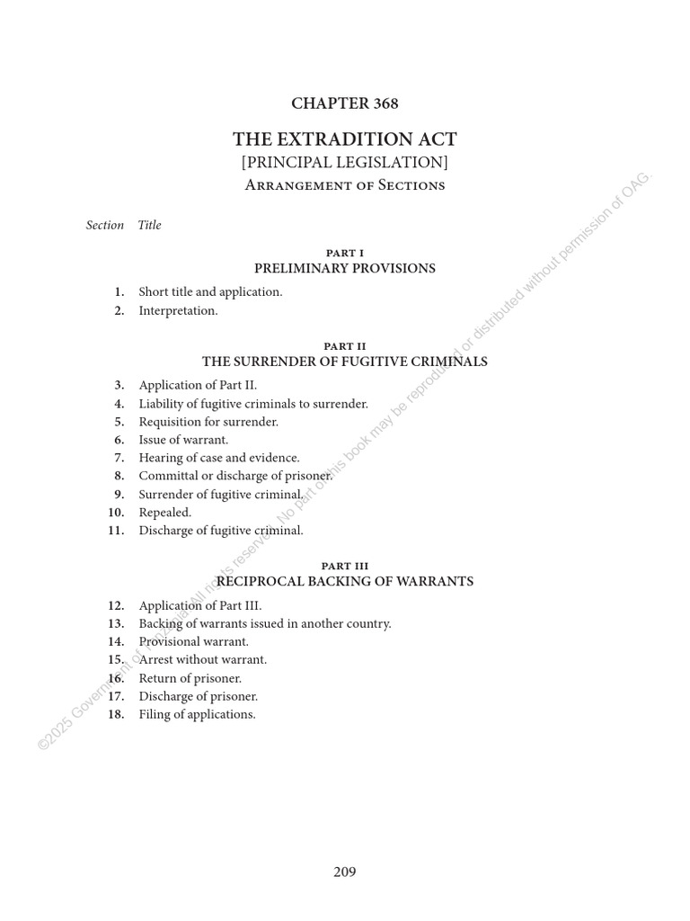 Tanzania Extradition Act Overview | PDF | Arrest Warrant | Arrest