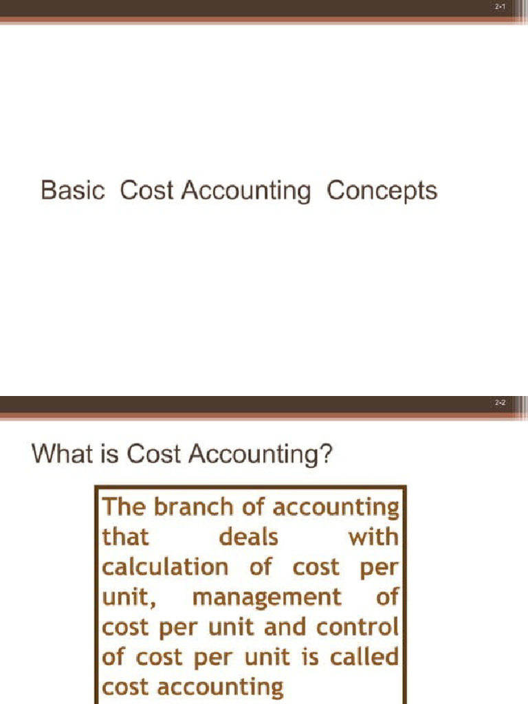 Cost Accounting Main | PDF