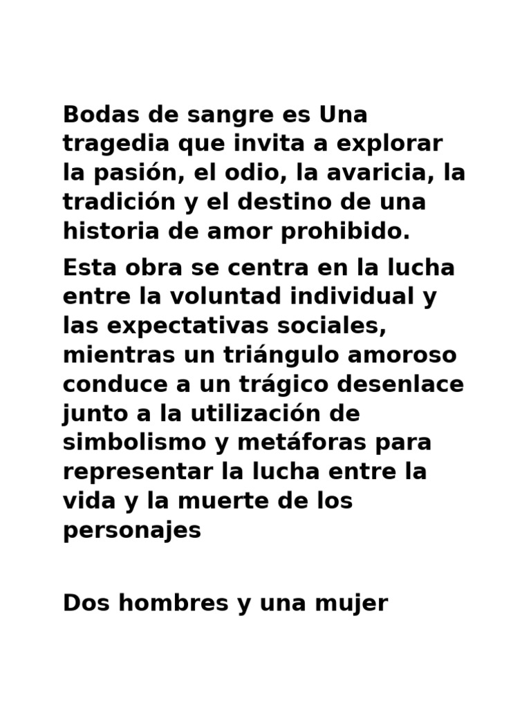 Análisis de Bodas de Sangre de Lorca | PDF