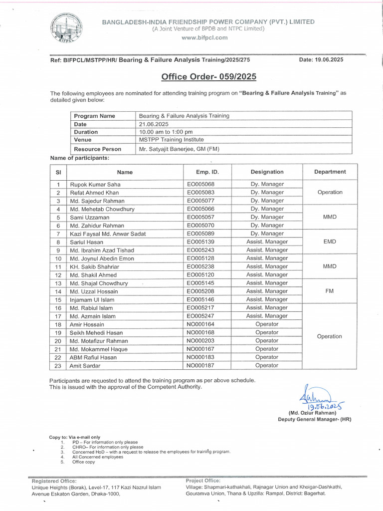 Office Order 059 | PDF