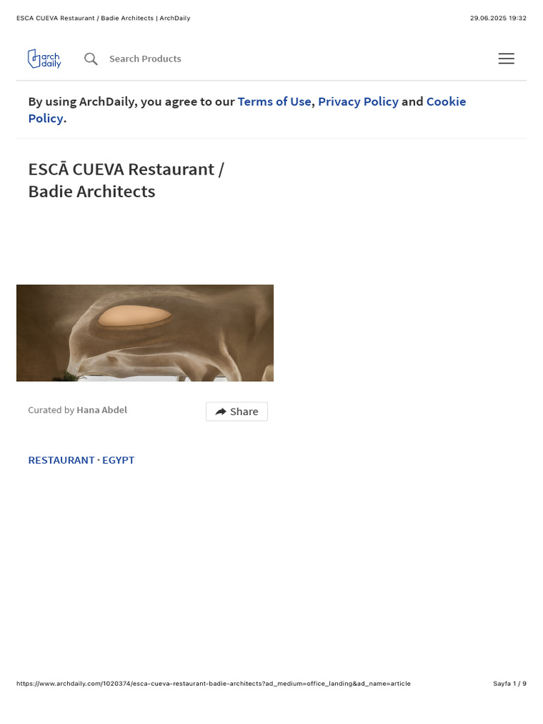 Esca Cueva Restaurant Overview | PDF | Architectural Design | Architecture