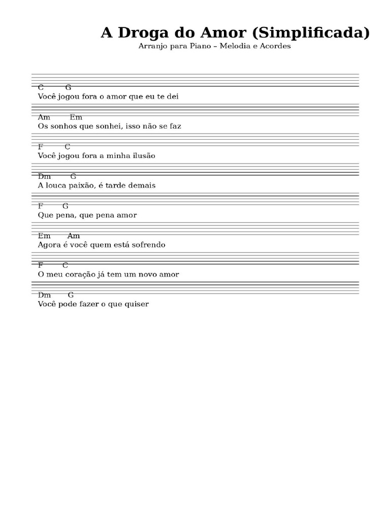 A Droga Do Amor Simplificada Visual | PDF