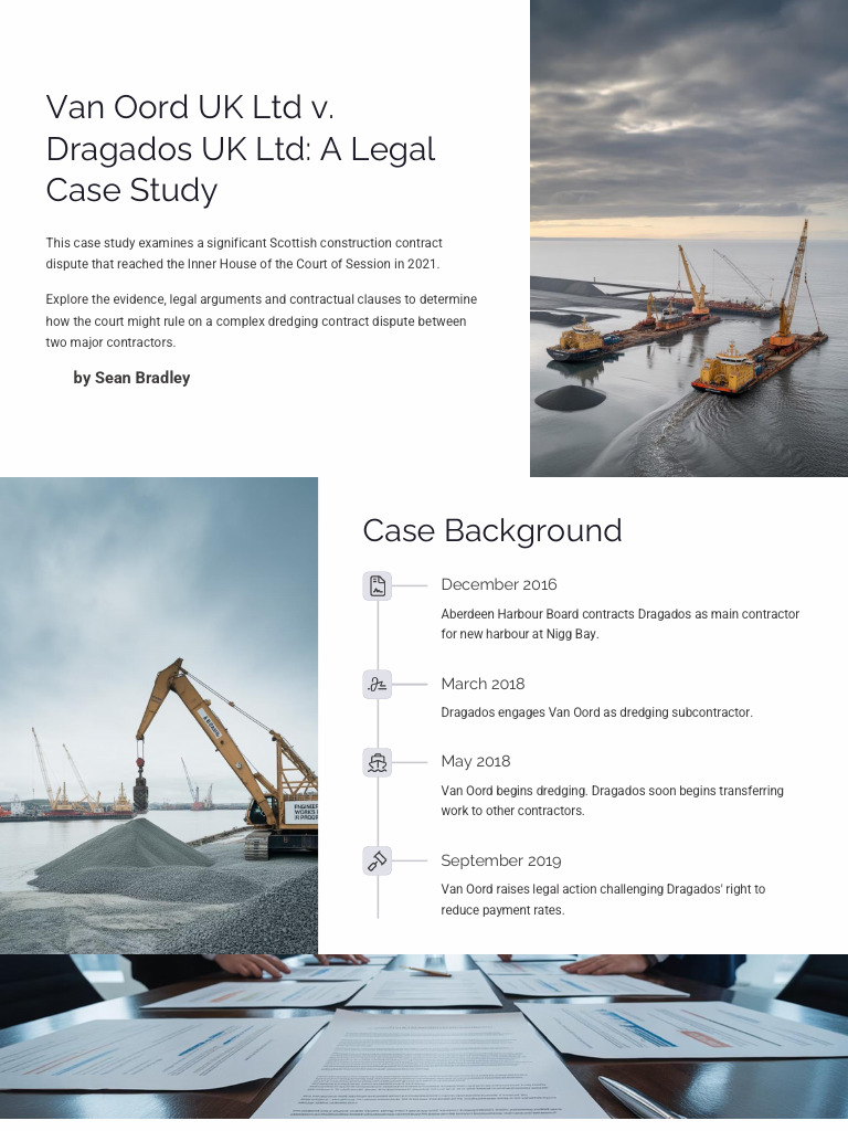 NEC3 Van Oord V Dragados Case Study 1748704991 | PDF | Breach Of Contract | Subcontractor