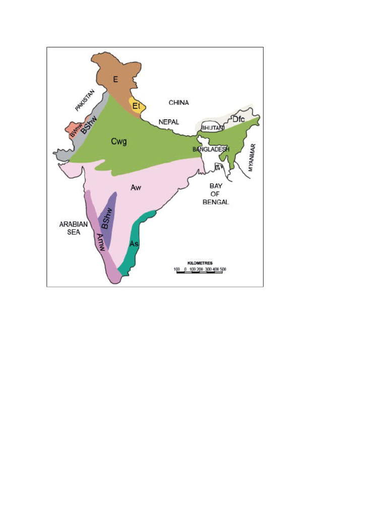 India Koppen Climatic Regions | PDF