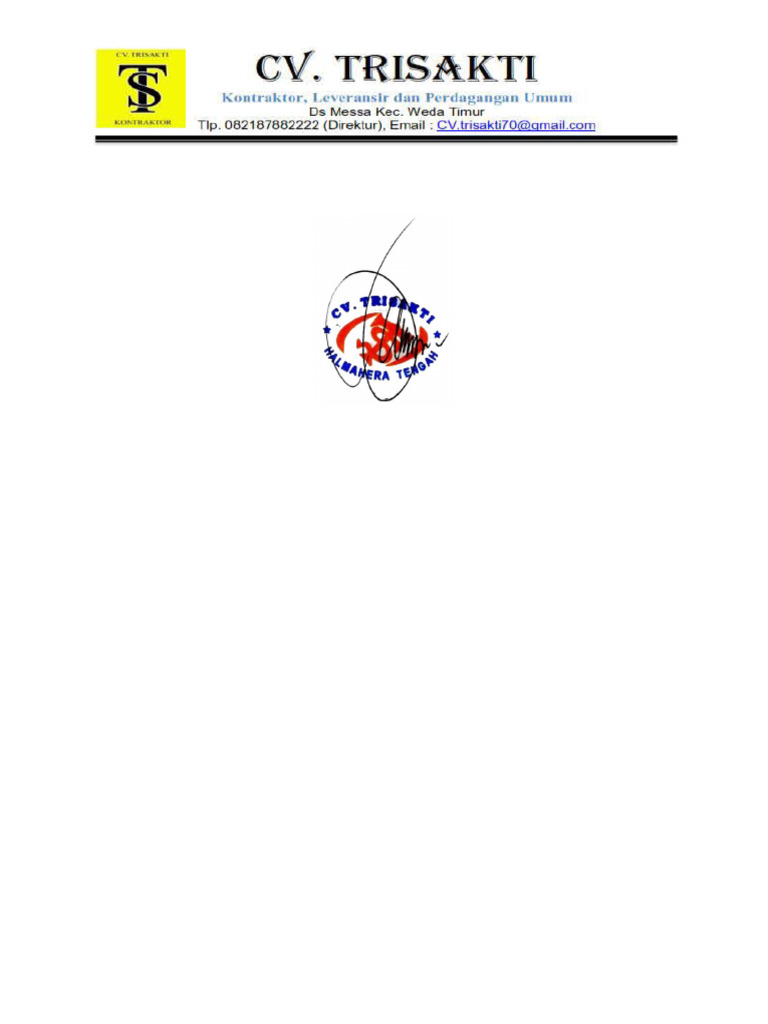 Kop Surat CV Trisakti | PDF