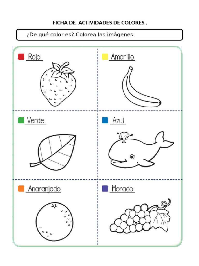 FICHA 2 - 2 AL 6 - MATEMATICAS Actividades-Con-Los-Colores | PDF
