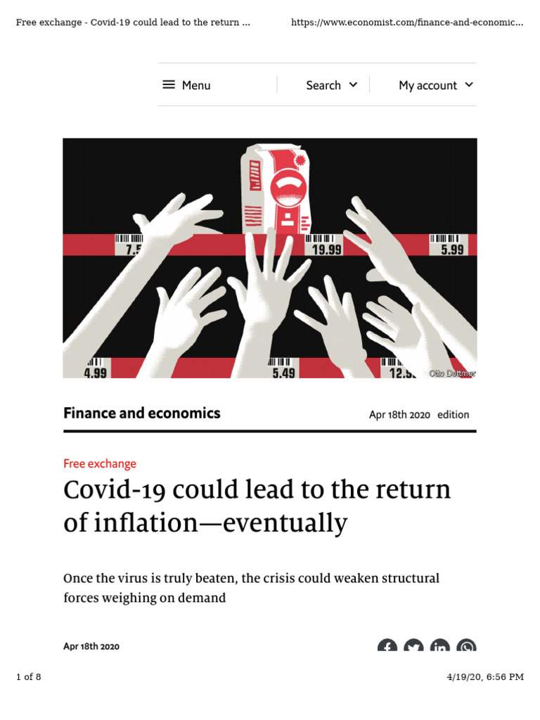 Free Exchange - Covid-19 Could Lead To The Return of Inflation ...