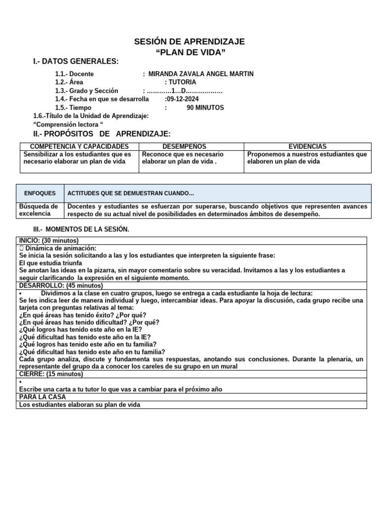 Sesion Tutoria 27 | PDF | Ciencia cognitiva | Comunicación humana