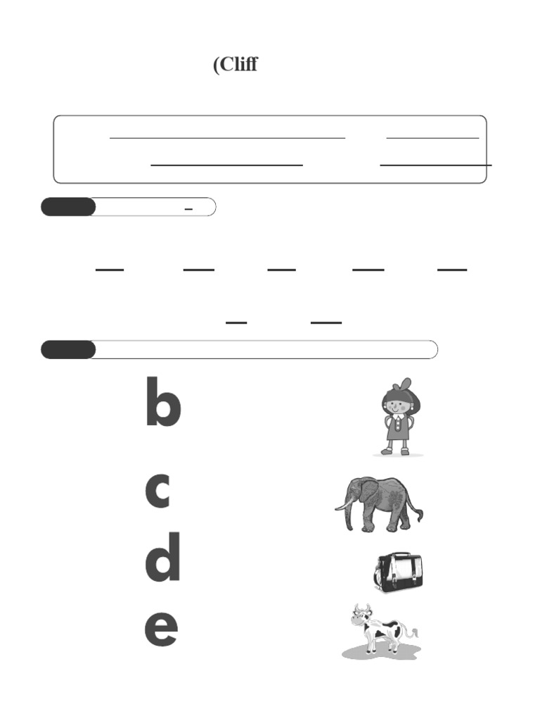 Playgroup English Assessment Worksheet | PDF
