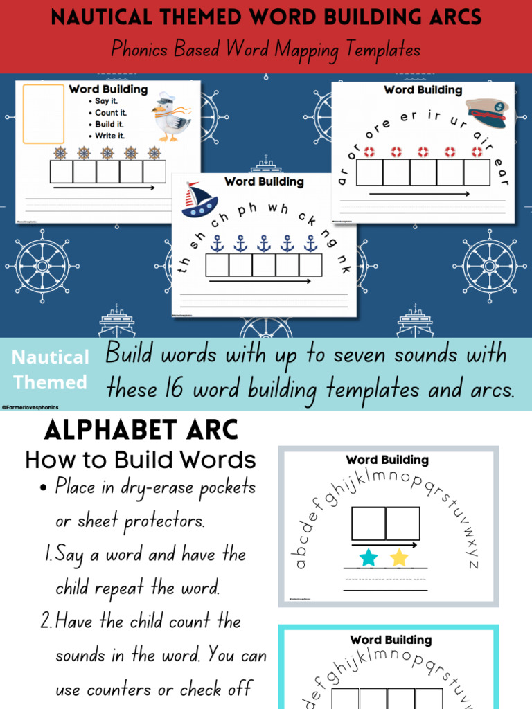 Phonics Based Word Mapping Templates: Build Words With Up To Seven ...