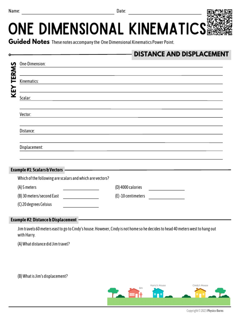 Guided Notes Unit 2 Physics | PDF | Acceleration | Velocity