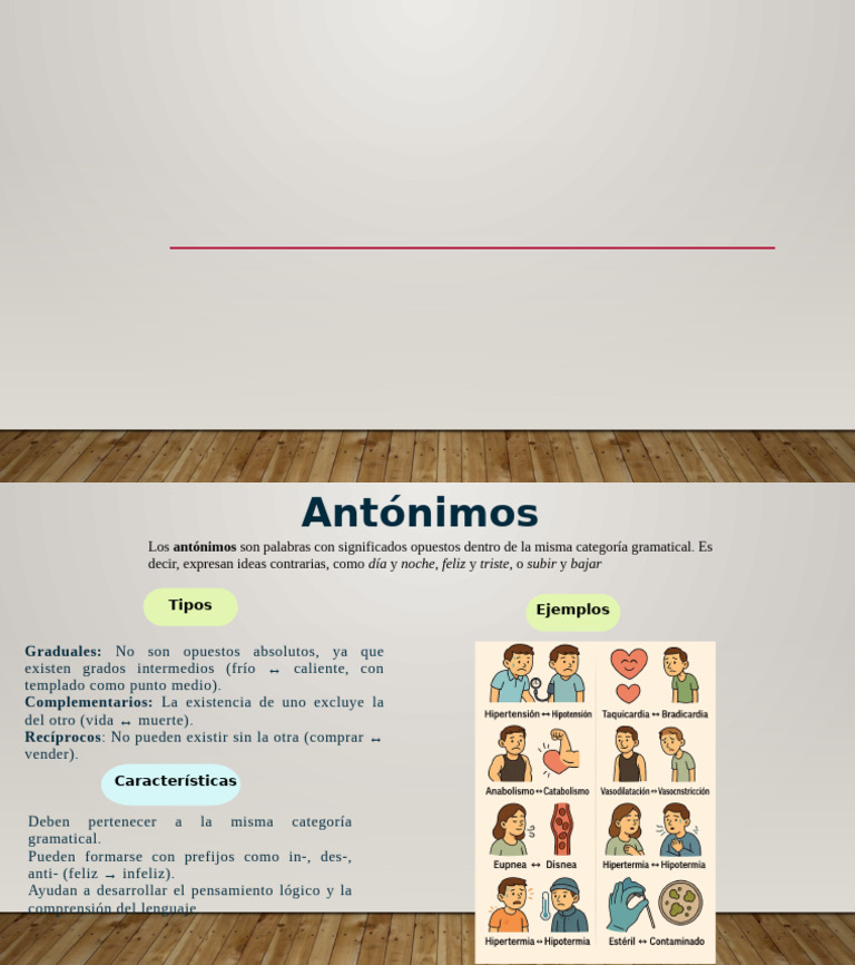 Tipos y características de antónimos | PDF