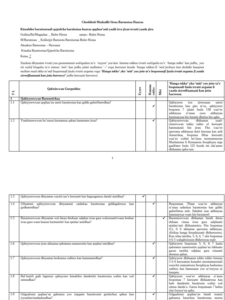 Cheklist For Book Evaluation Final | PDF