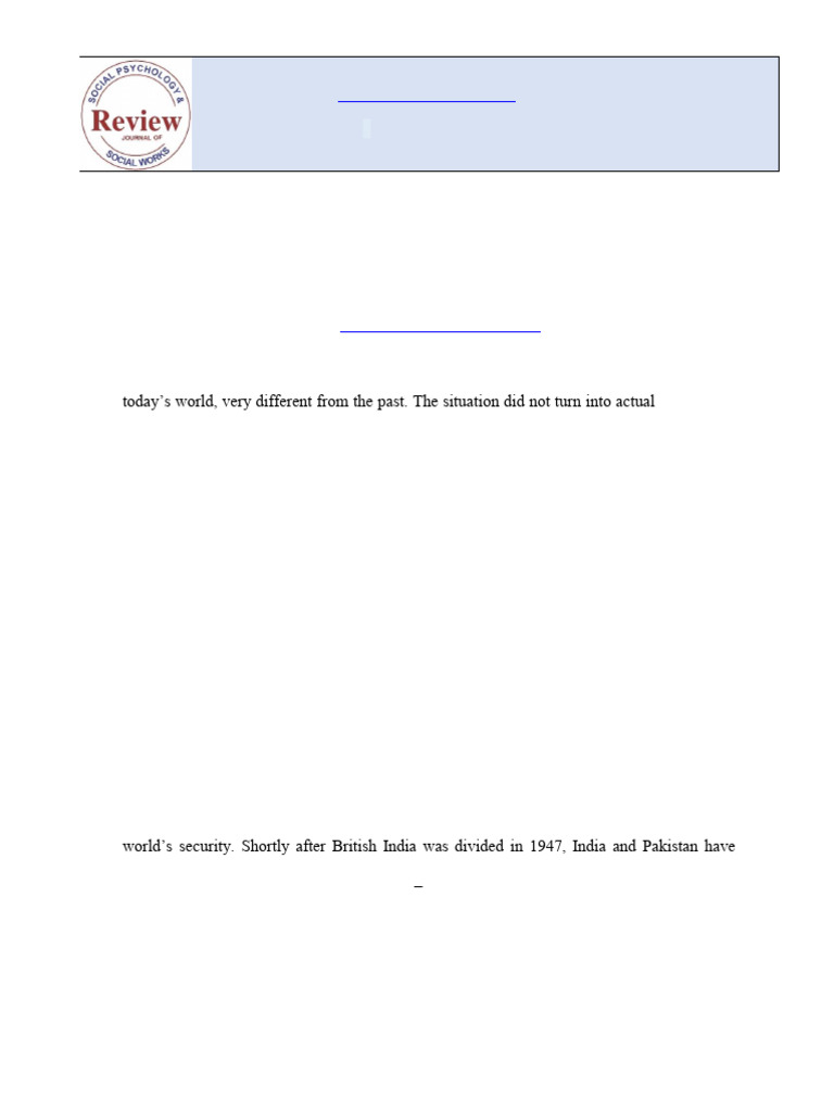 Review Journal of Social Psychology & Social Works | PDF | Deterrence ...