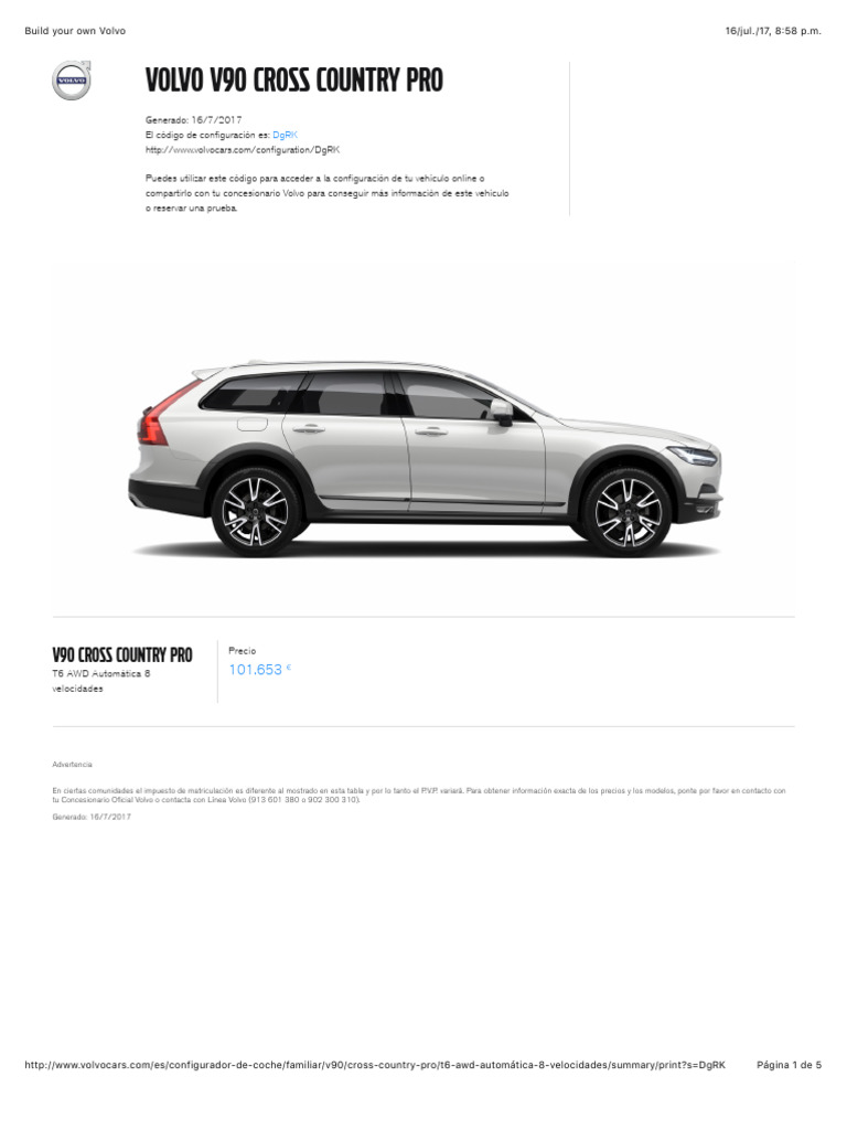 Build Your Own Volvo V90 CrossCountry | PDF | Airbag | Estilos de ...
