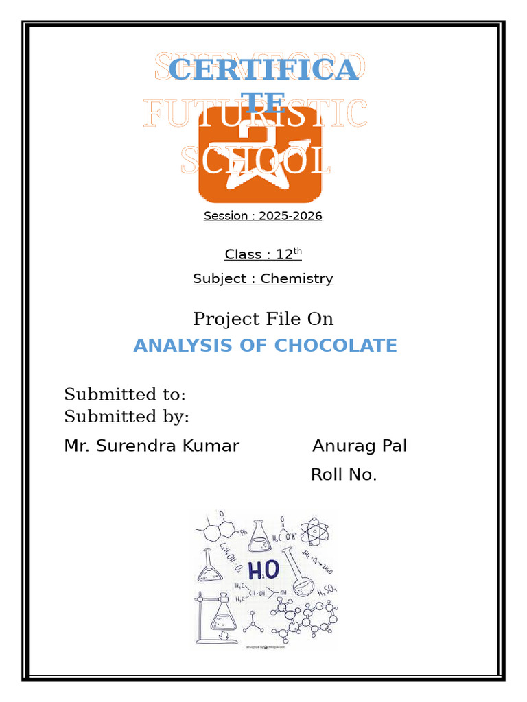 Chemistry Project Certificate Template | PDF