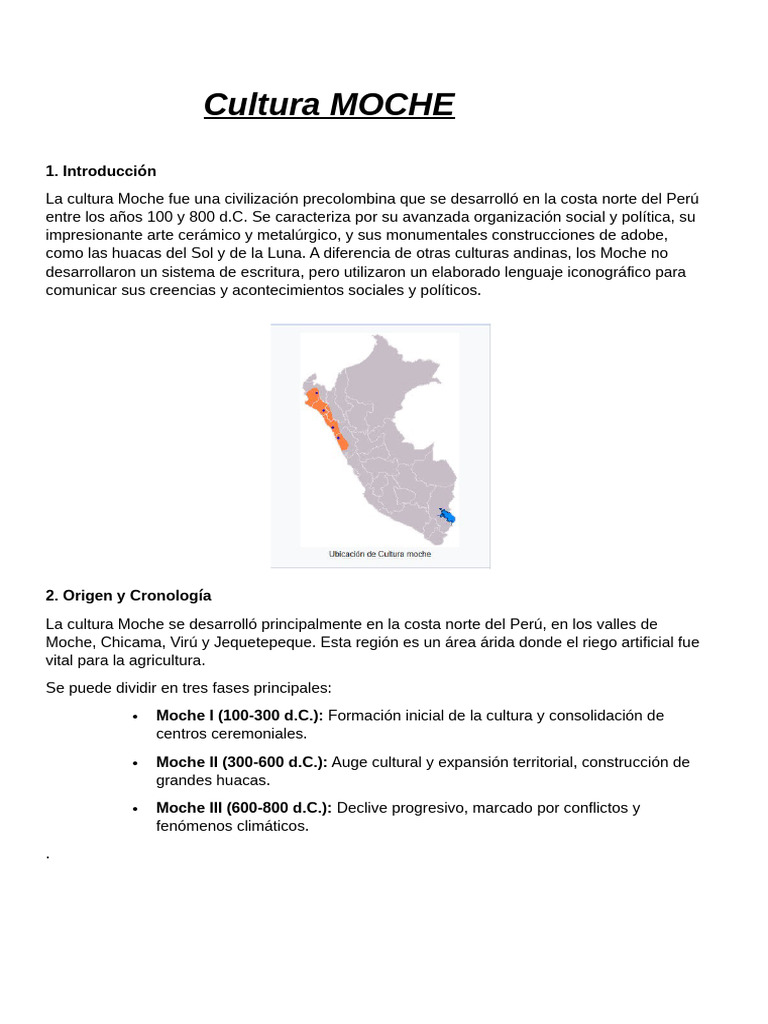 Cultura MOCHE | PDF