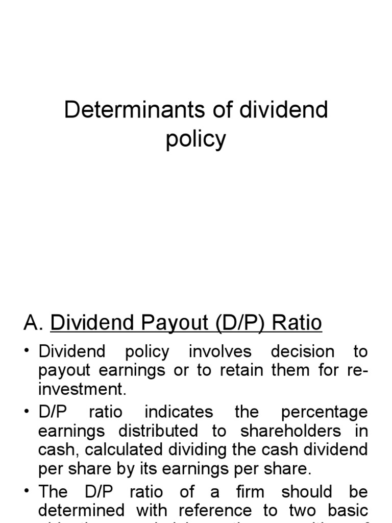 Determinants of Dividends | PDF | Dividend | Insolvency