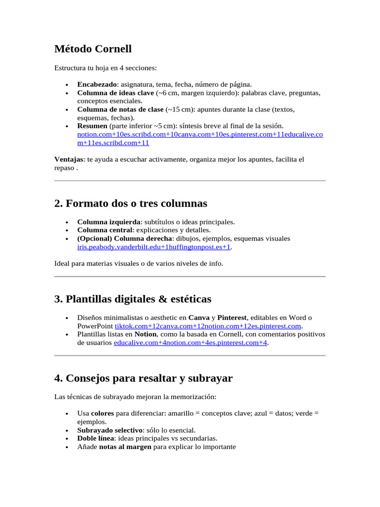 Método Cornell | PDF