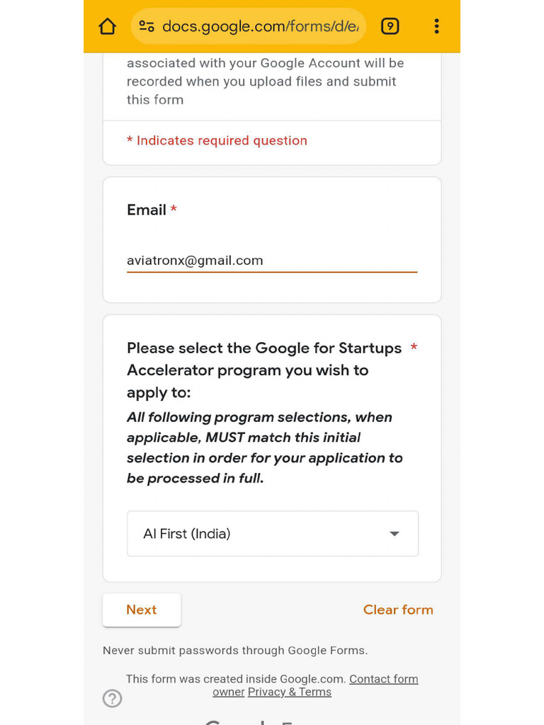 Google Funds Form Questions | PDF