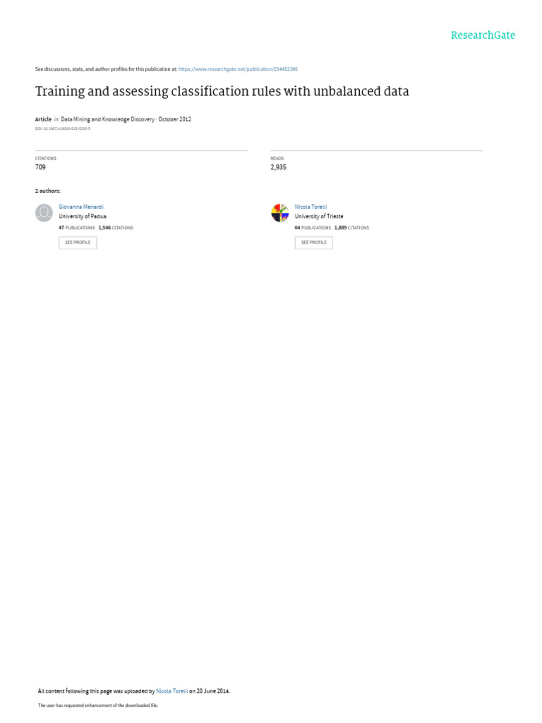 Training and Assessing Classification Rules With U | PDF | Receiver Operating Characteristic ...