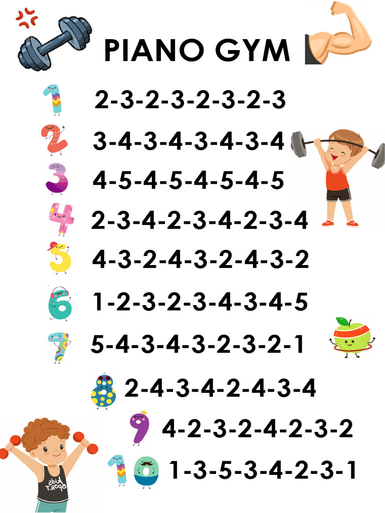 Piano Gym Finger Warm Up | PDF
