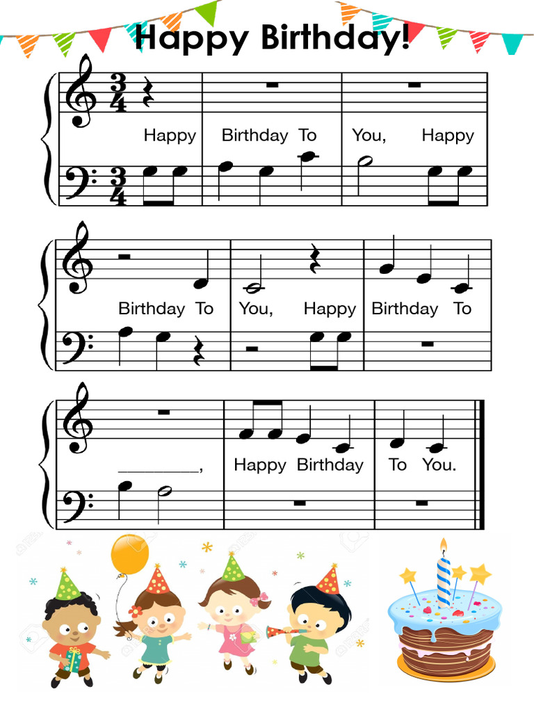 Middle C - Happy Birthday | PDF