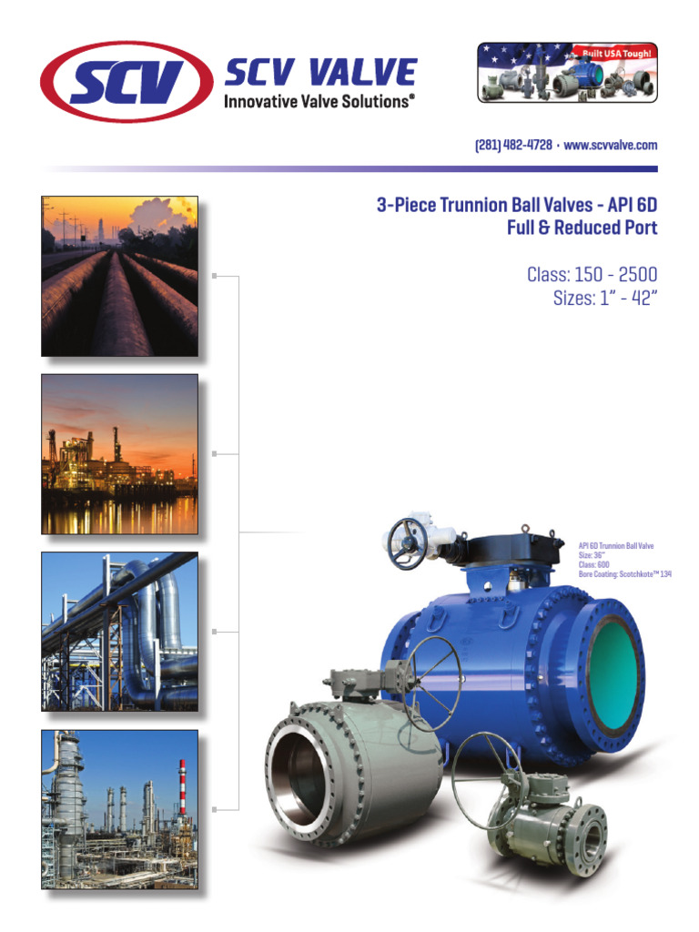 SCV Trunnionballvalve 6d 081423 | PDF | Valve | Materials