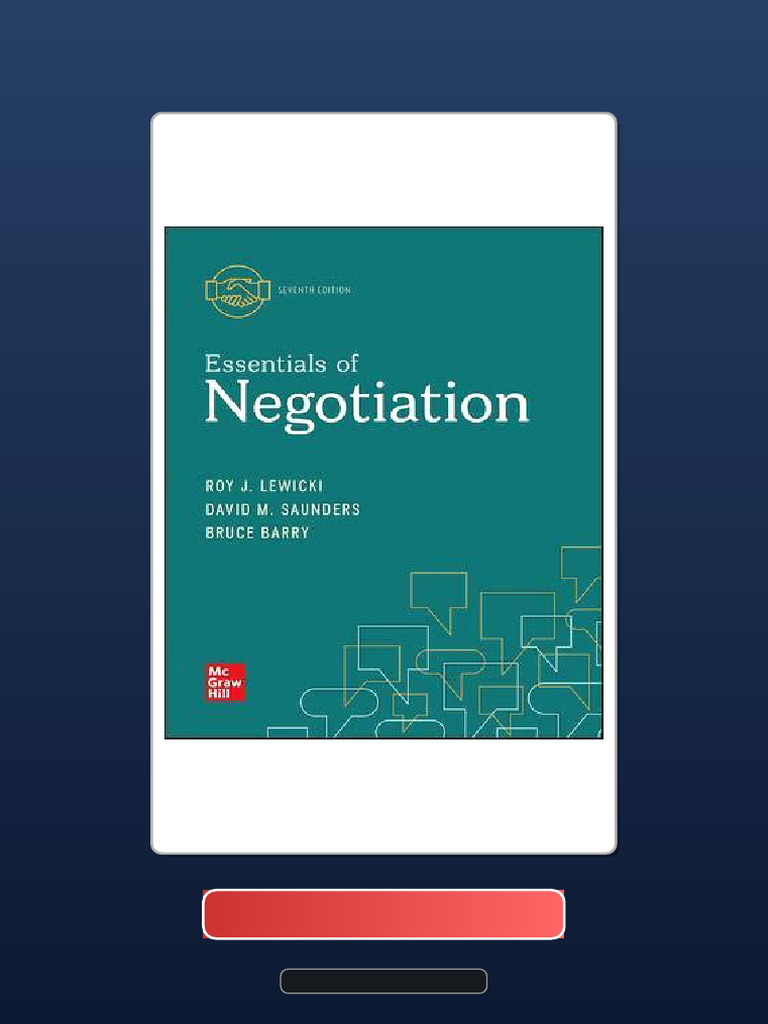 Essentials of Negotiation 7th Edition Full Download | PDF | Multiple Choice