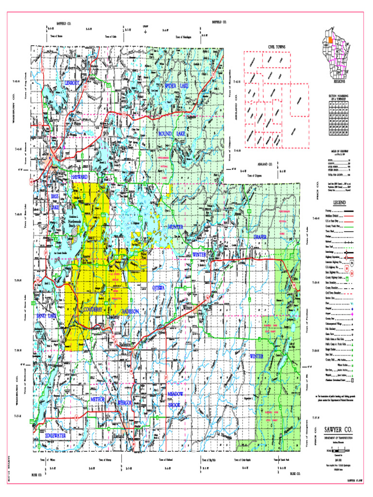 Sawyer Highway Map | PDF