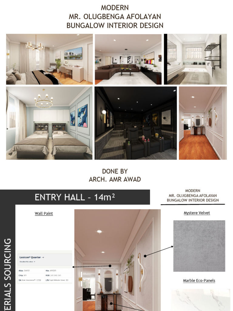 Bungalow Interior Design Sourcing - Olugbenga Afolayan | PDF | Interior Design | Furniture