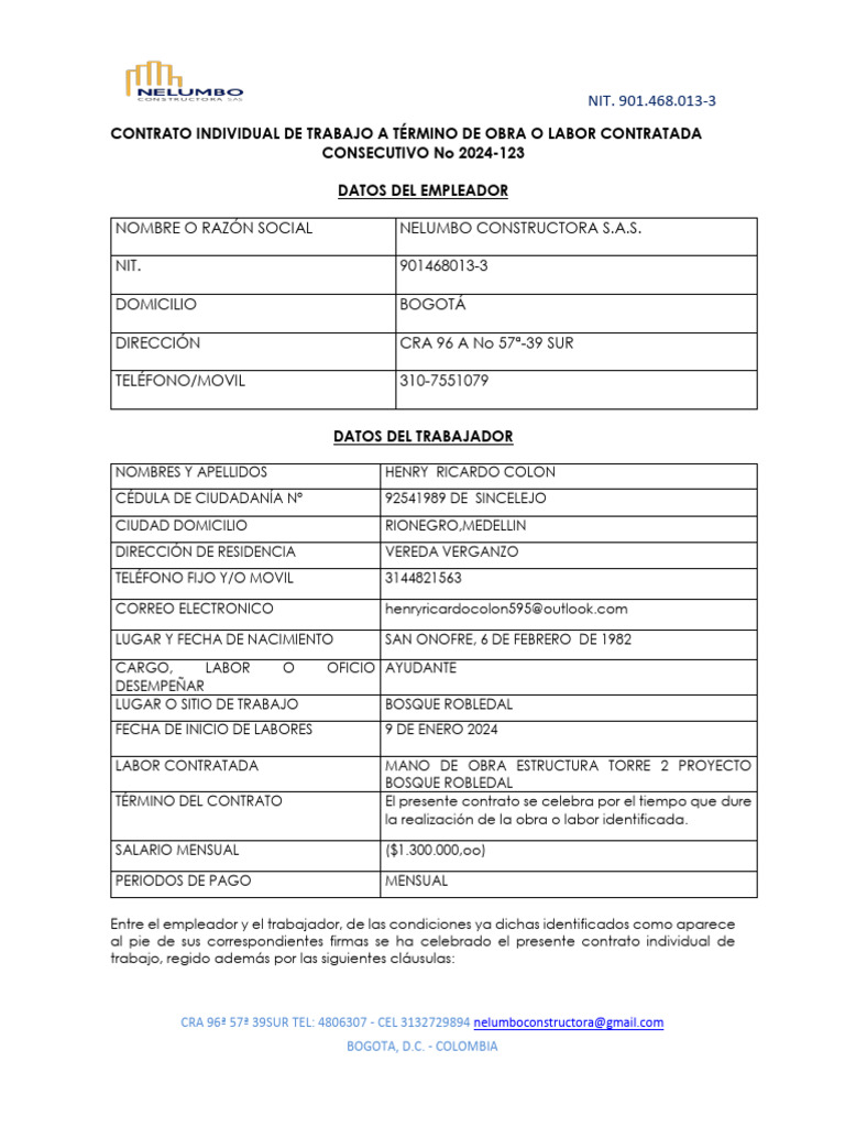 4 Henri Ricardo | PDF | Derecho laboral | Salario