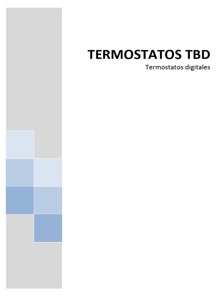 Vento Termostatos TBD | PDF | Termostato | Calefacción eléctrica