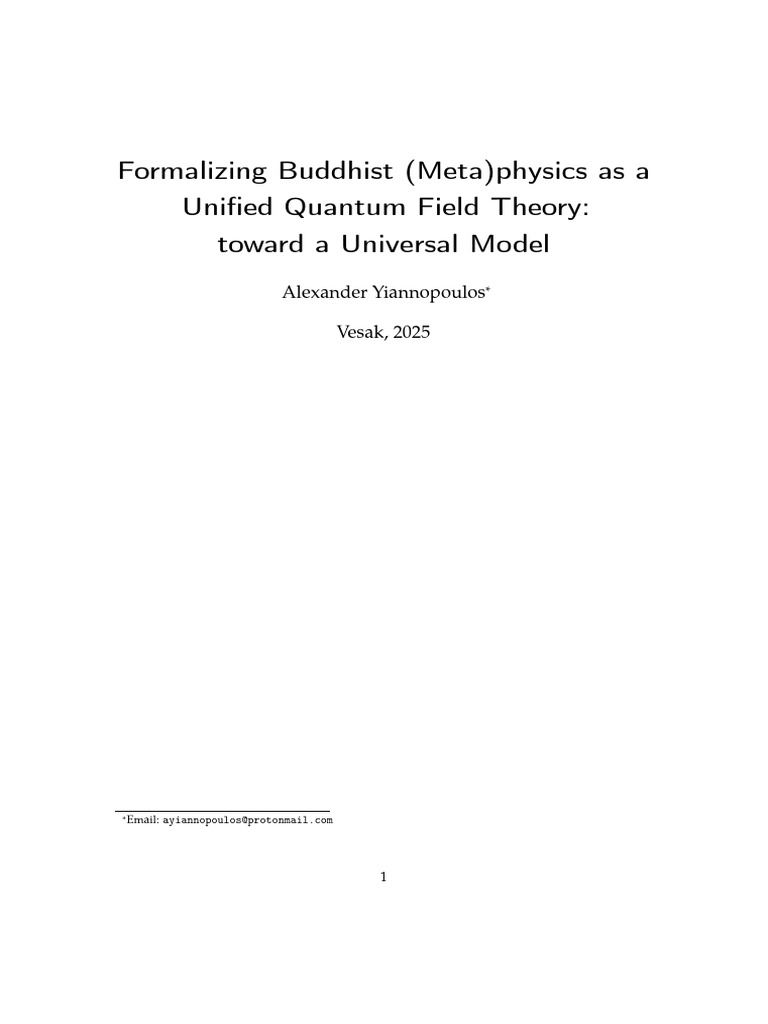 Formalizing Buddhist Meta Physics As A U | PDF | Gauge Theory | Waves