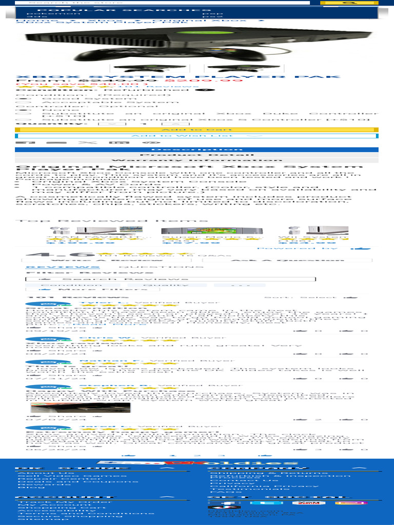 Xbox Game System Refurbished Console For Sale DKOldies | PDF | Xbox (Console) | Video Game Consoles