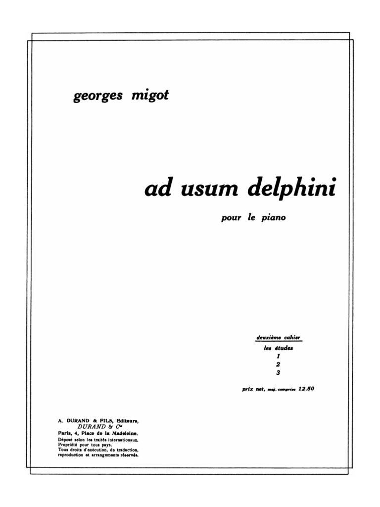Migot - Ad Usum Delphini | PDF