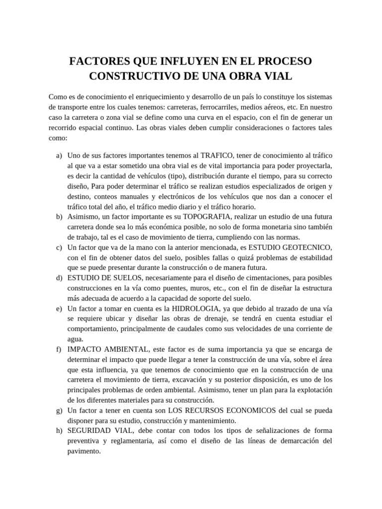 Proceso Constructivo | PDF | La carretera