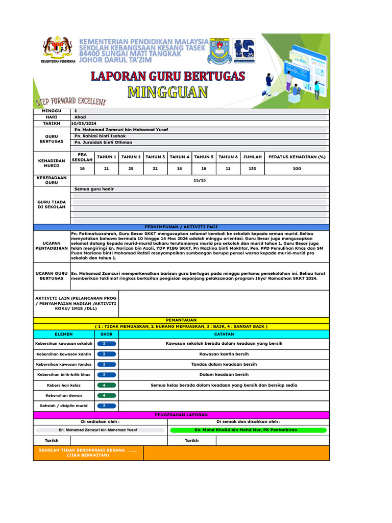 LAPORAN MGGU 1 - Google Sheets | PDF