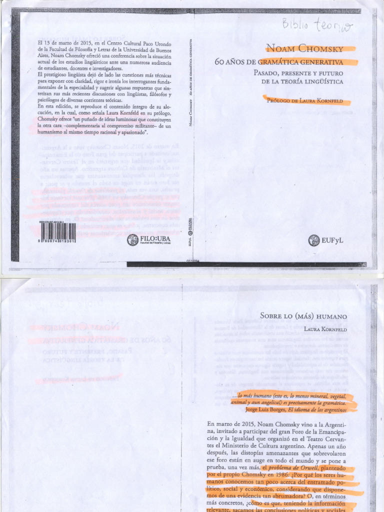 Noam Chomsky - 60 Años de Gramática Generativa - Pasado, Presente y ...