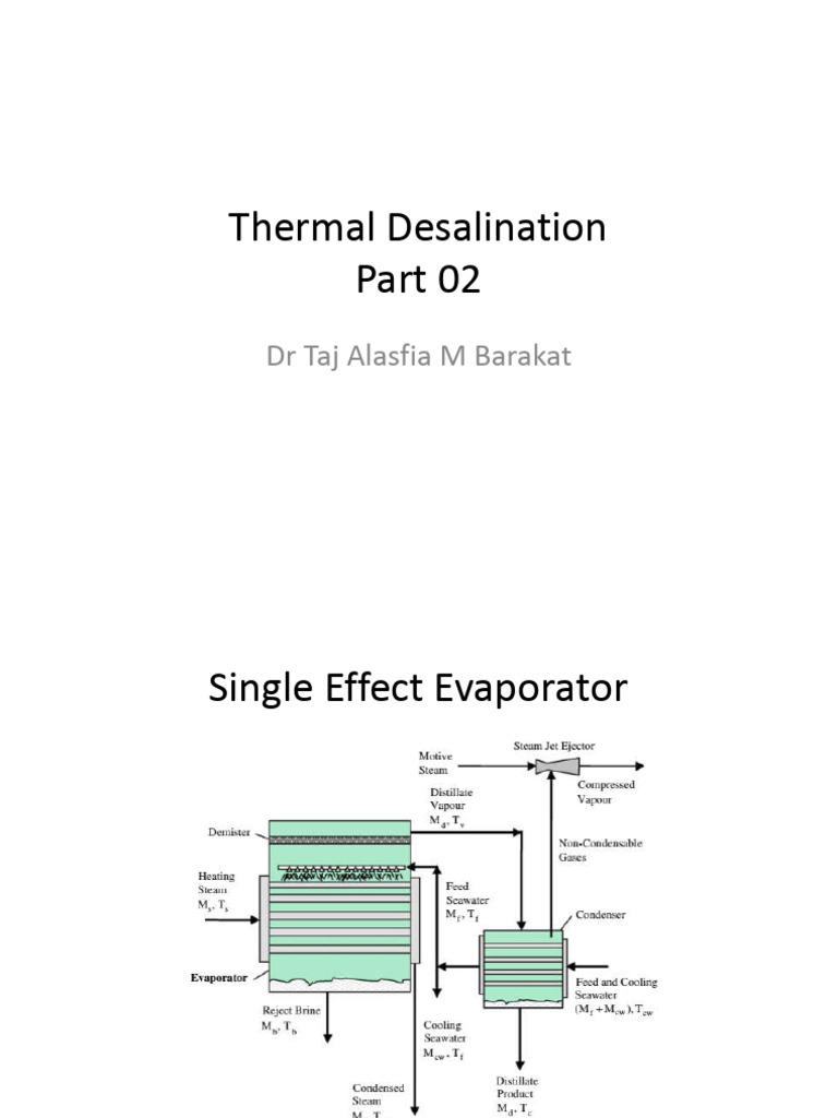 Thermal Desalination Process Modeling | PDF | Heat Transfer | Desalination