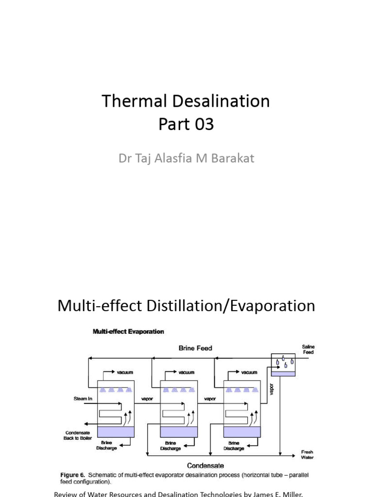 Thermal Desalination Part03 | PDF | Desalination | Distillation