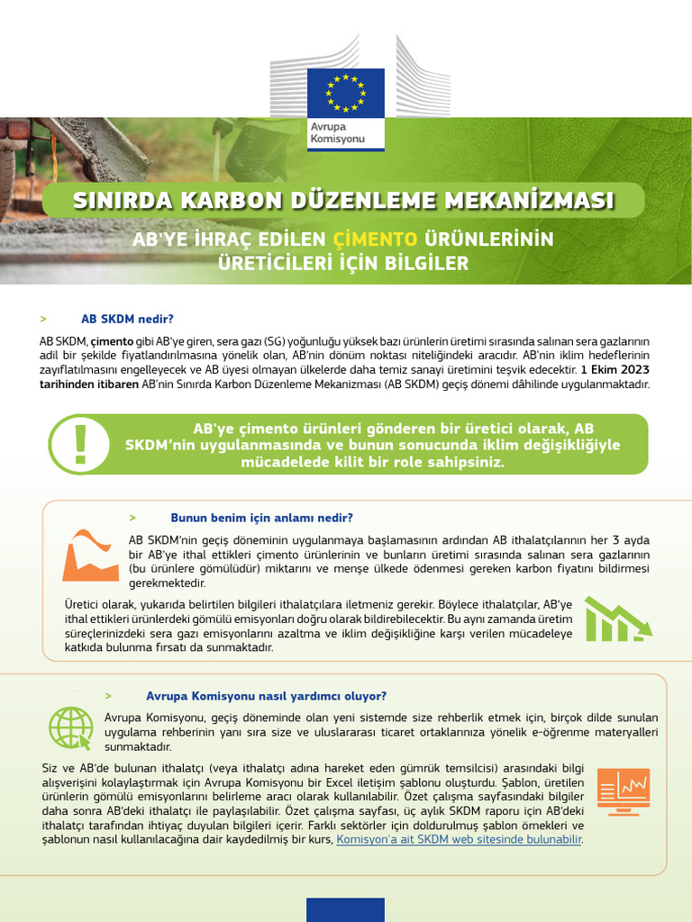 A4 CBAM Factsheet Cement TR | PDF