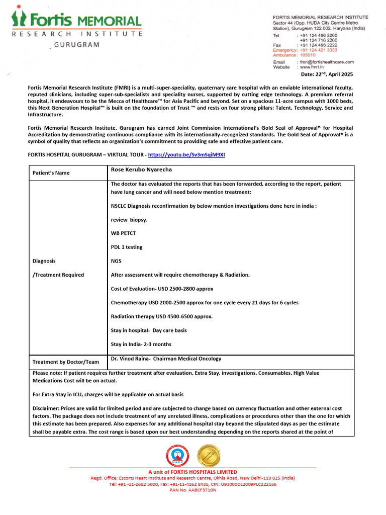 Performa Invoice Rose Kerubo Nyarecha | PDF | Banks | Hospital