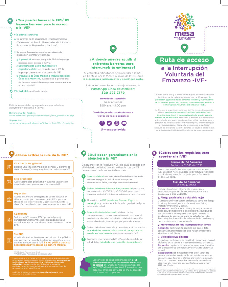 Folleto Ruta IVE 2024 | PDF | Aborto | Reproducción humana