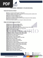Lista de Comandos de Excel Español PDF | PDF