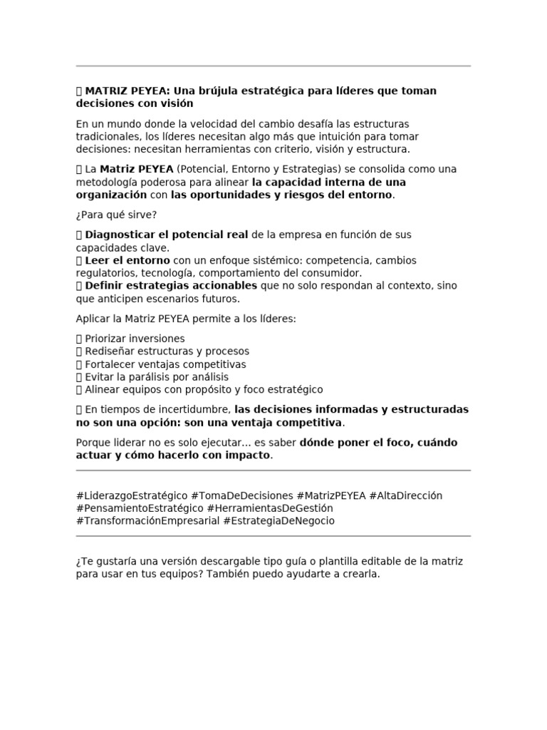? Matriz Peyea | PDF