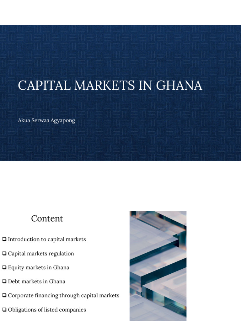 Overview of Ghana's Capital Markets | PDF | Securities (Finance) | Capital Market