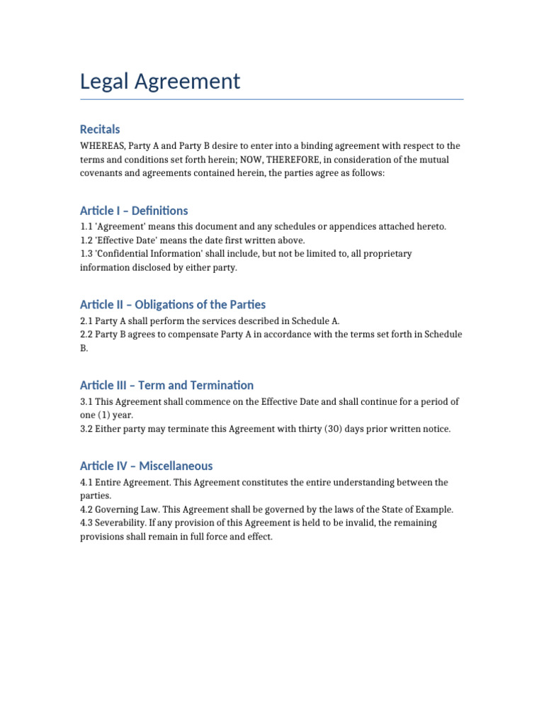 Governing Law in Legal Agreement | PDF
